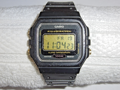 Rare Vintage CASIO W-741 Module 1572 Vintage Illuminator Digital Watch ...