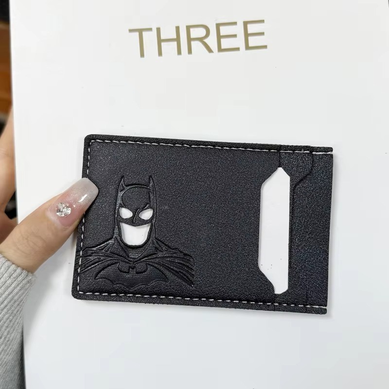 Personalized Leather Bat Wallet Superhero Mask Card Holder Heroic ID ...