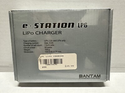 LiPo Charger e-station LP6 50 watts Bantam Hobby BRAND NEW | eBay