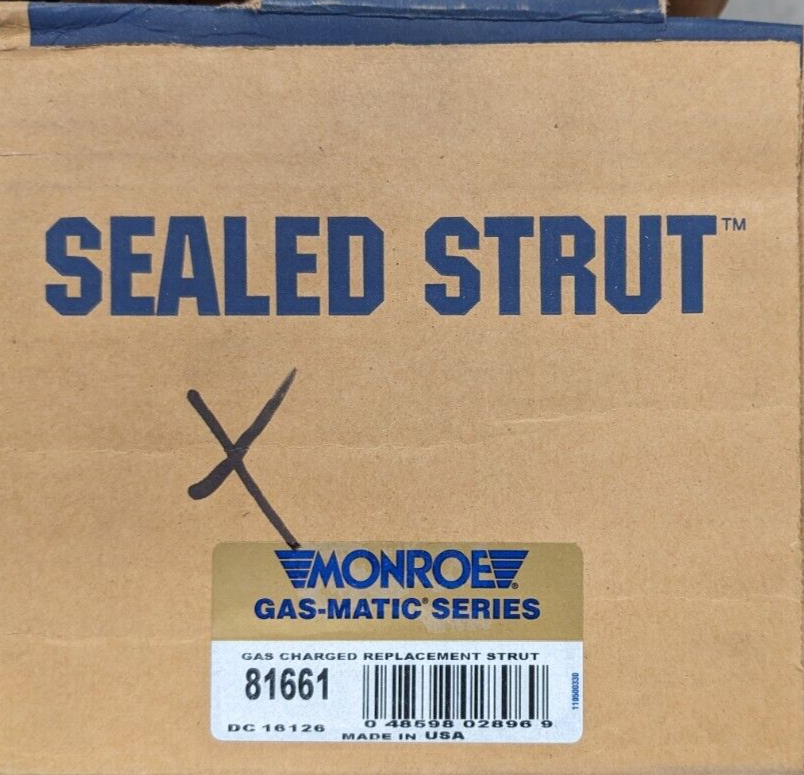Pair of Front L/R Suspension Strut Assembly's Gas-Matic Monroe 81661 ...