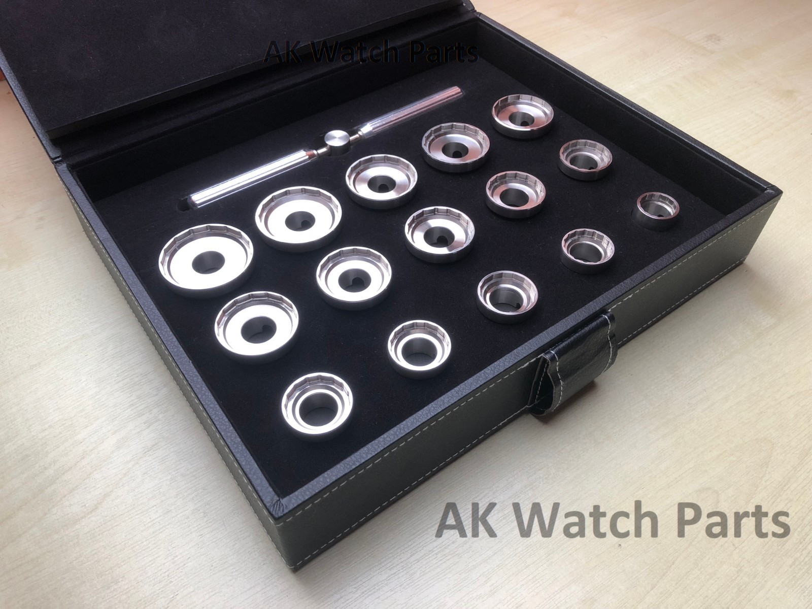 15 Pcs Watch Back Case Opener Die Set/Kit For Breitling Removal Tool 19 ...