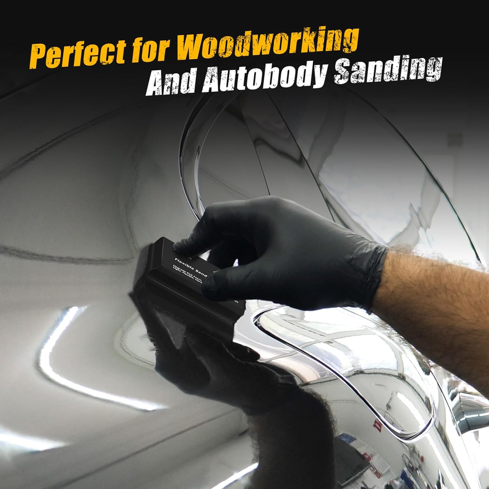 7PCS Sanding Block Kit Flexible EVA Foam Wet or Dry Autobody Hand ...