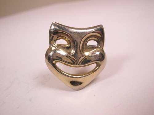 Theater Mask Comedy Tragedy SINGLE Vintage Cuff Link replace lost ...