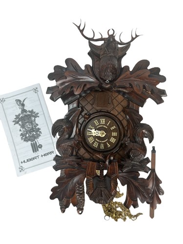 Black Forest Hunters Cuckoo Clock Hubert Herr Never Used D-78098 | eBay