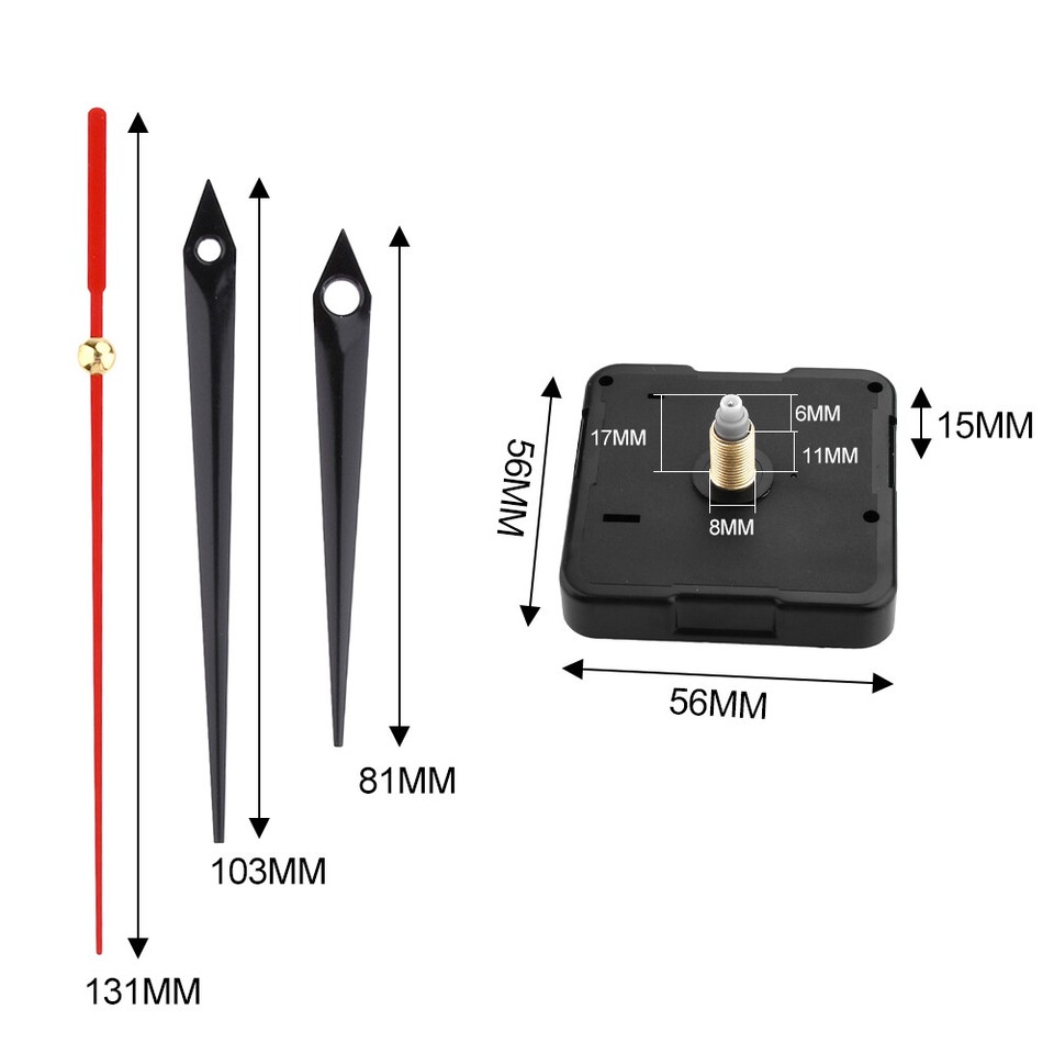 Watch Clock Mechanism Quartz DIY Needles Kit Practical Movement Repair ...