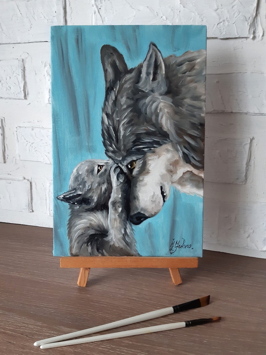 Wolf Couple Drawing