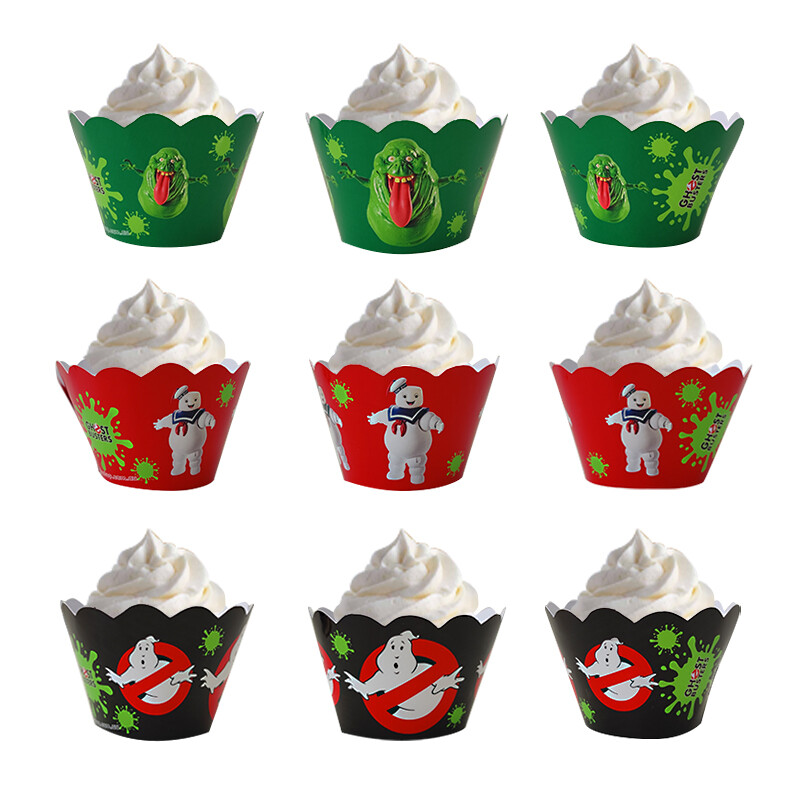 12x Ghostbusters Cupcake Wrapper & Topper. Party Supplies Cake Bunting ...