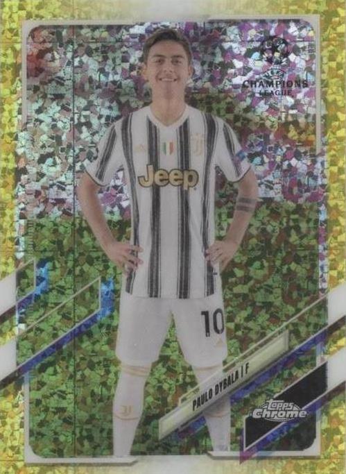 2020-21 Topps Chrome UCL - Paulo Dybala #47 Yellow Mini-Diamond ...