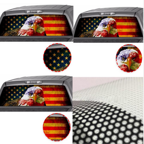 American Flag Rear Window Graphic Decal Tint Print Sticker For Truck ...