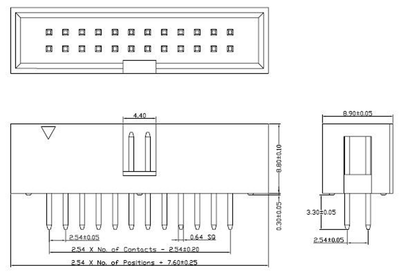 10Pcs 2.54mm 2x12 Pin 24 Pin Straight Male Shrouded PCB Box header IDC ...
