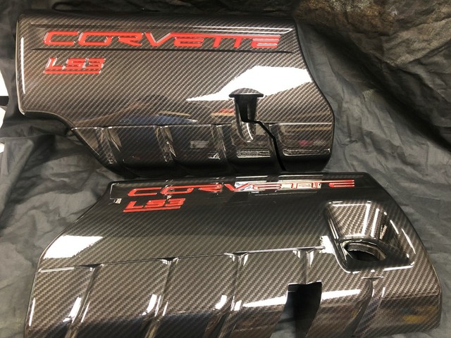 08-13 6.2L LS3 Corvette Fuel Rail Engine Covers Custom Carbon Fiber | eBay