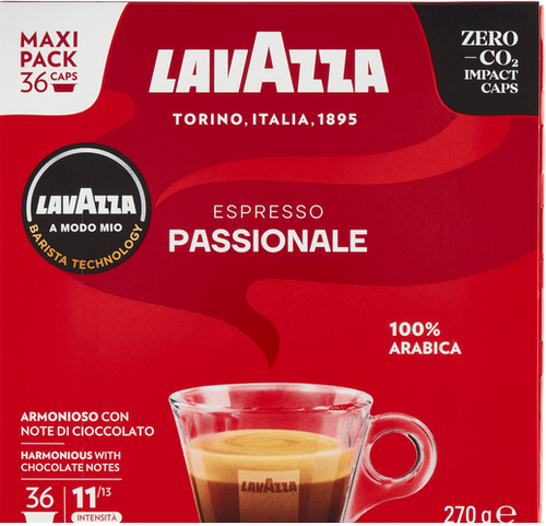 36 KAPSELN KAFFEE LAVAZZA A MODO MIO PASSIONALE ORIGINAL ITALIENISCH ...