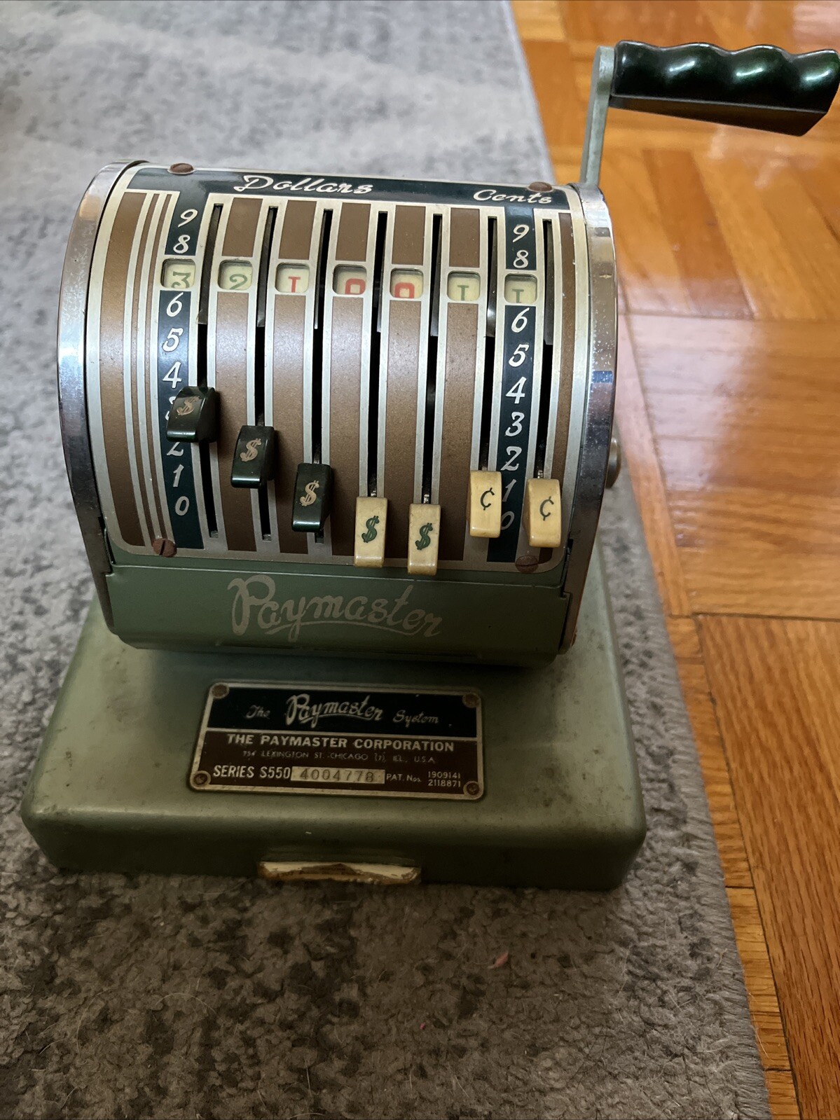 Vintage Paymaster System Series S-550 Vintage Check Writer w/Key | eBay