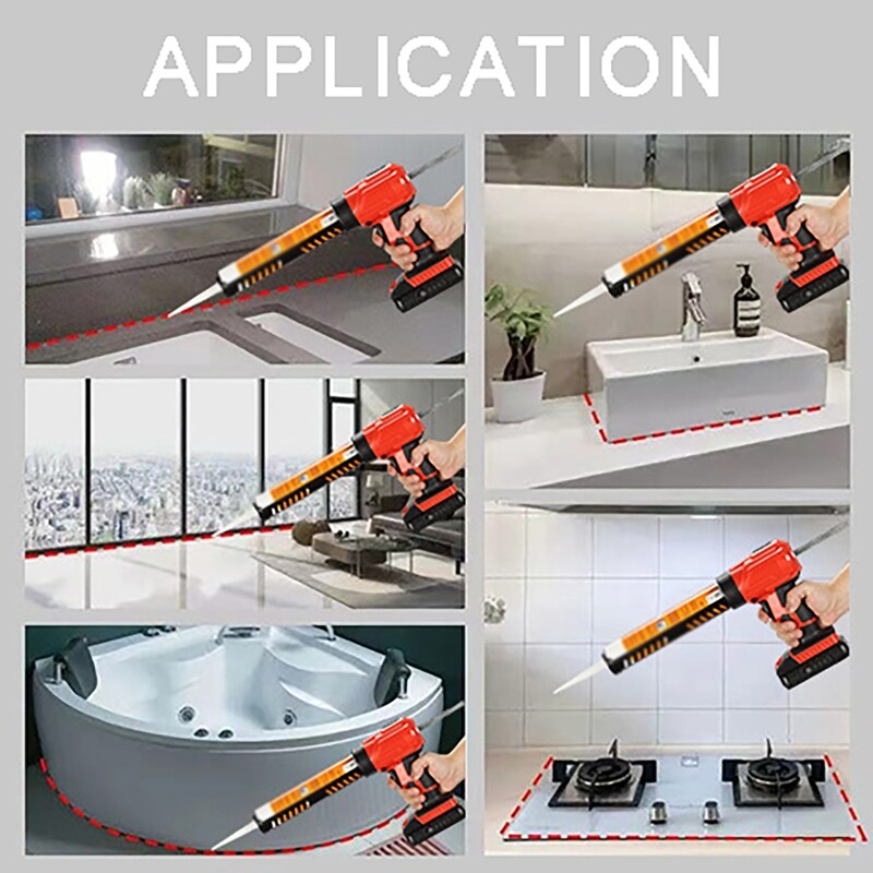 18V Electric Cordless Caulking Glass Mastic Sealant Glue Gun For Makita ...