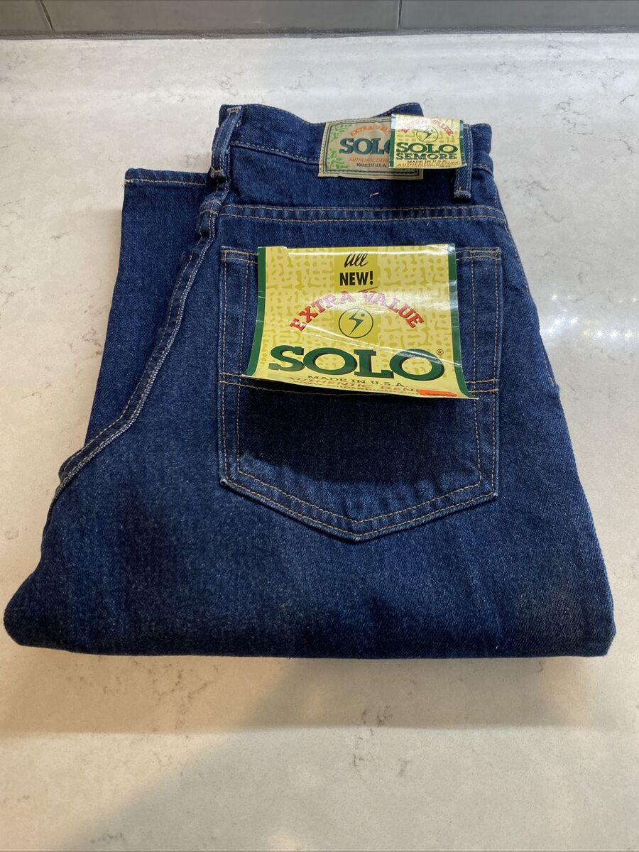Solo Semore Jeans Sz 28X29 Baggy Heavy Duty NEW Jeans Made Solo Semore Jeans Sz 28X29 Baggy Heavy Duty NEW Jeans Made