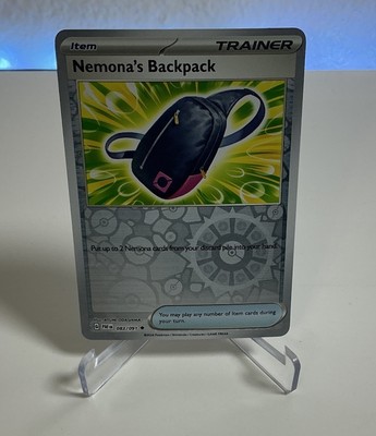 Pokemon Paldean Fates Nemona's Backpack Reverse Holo Trainer Card 083/ ...