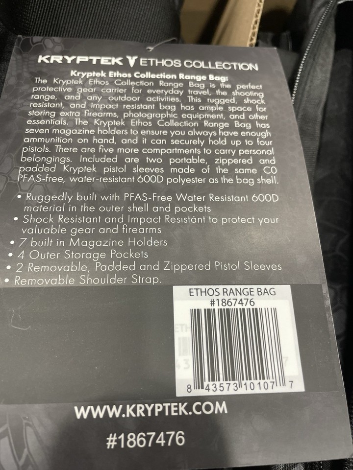 Kryptek Ethos Collection Range Bag 843573101077| eBay