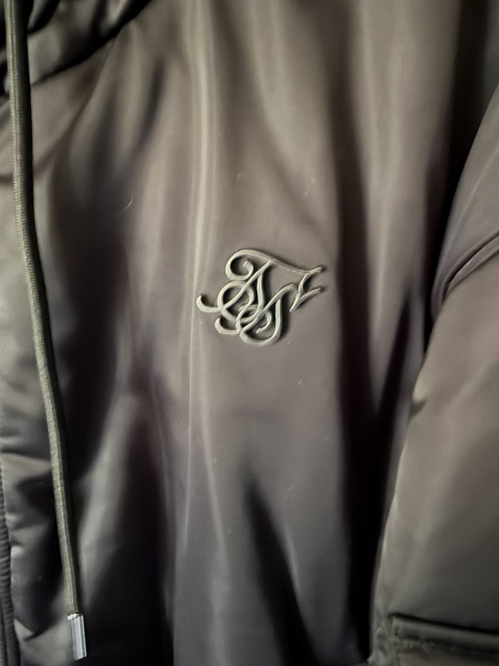 Sik Silk Men’s Black Bomber Jacket Size Large Zip Up | eBay UK