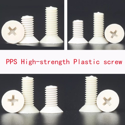 M6 M8 M10 PPS Plastic Phillips Screws Cross Socket Countersunk Head ...