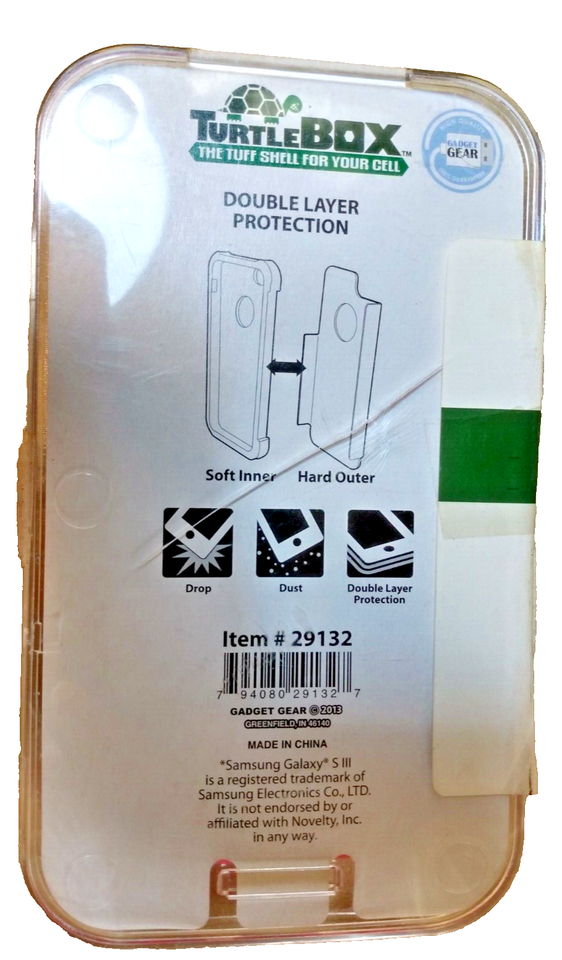 TURTLE BOX 29132 tuff shell for SAMSUNG GALAXY S III SPIKED LEATHER ...