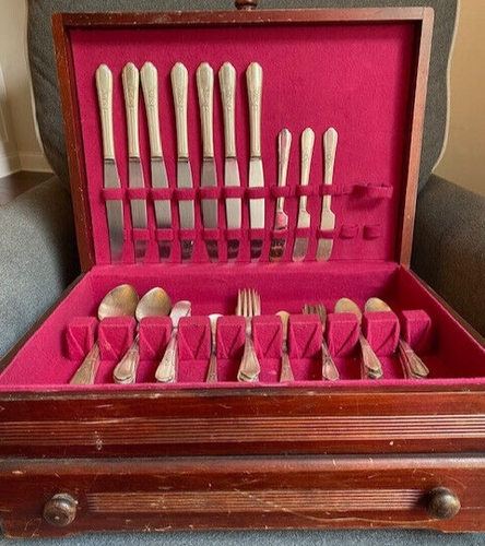 1936 Simeon L & George H Rogers Silverplate COUNTESS II Flatware Set ...