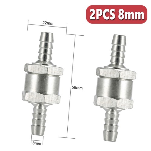 2PCS 8mm Fuel One Way Valve Petrol Diesel Non Return Check Valve ...