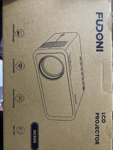 Fudoni LCD Projector V7/ 1080p/ 2.4&5G Wi-Fi New In Box With Screen | eBay