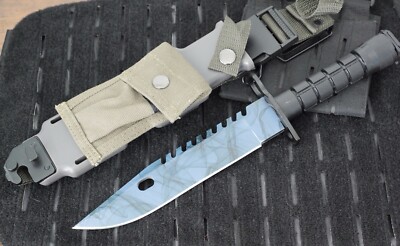 M-9 BAYONET SURVIVAL Knife Scabbard Saw Back AR Wire Cutter Tactical ...