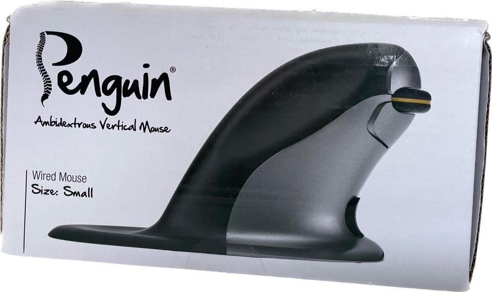 Posturite Penguin USB Wired Ambidextrous Ergonomic Mouse Vertical Small ...