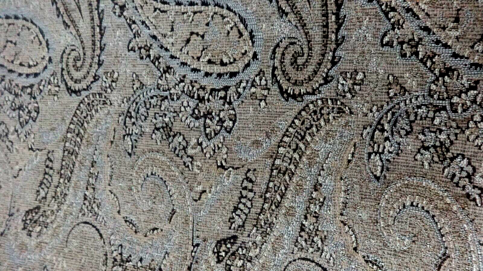 Tapestry Paisley Brocade Jacquard Brown & Tan Upholstery Fabric 55" (by ...