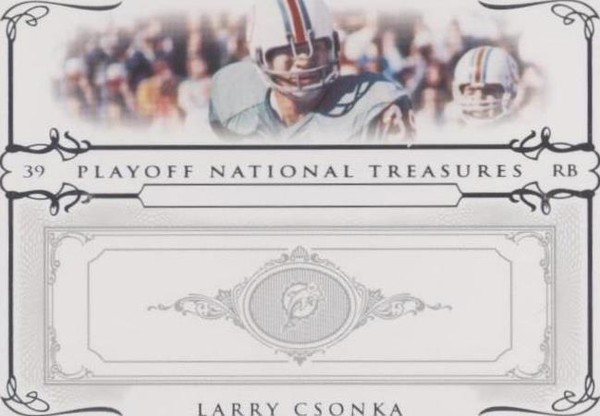 2007 Playoff National Treasures - #60 Larry Csonka /100 for sale online ...