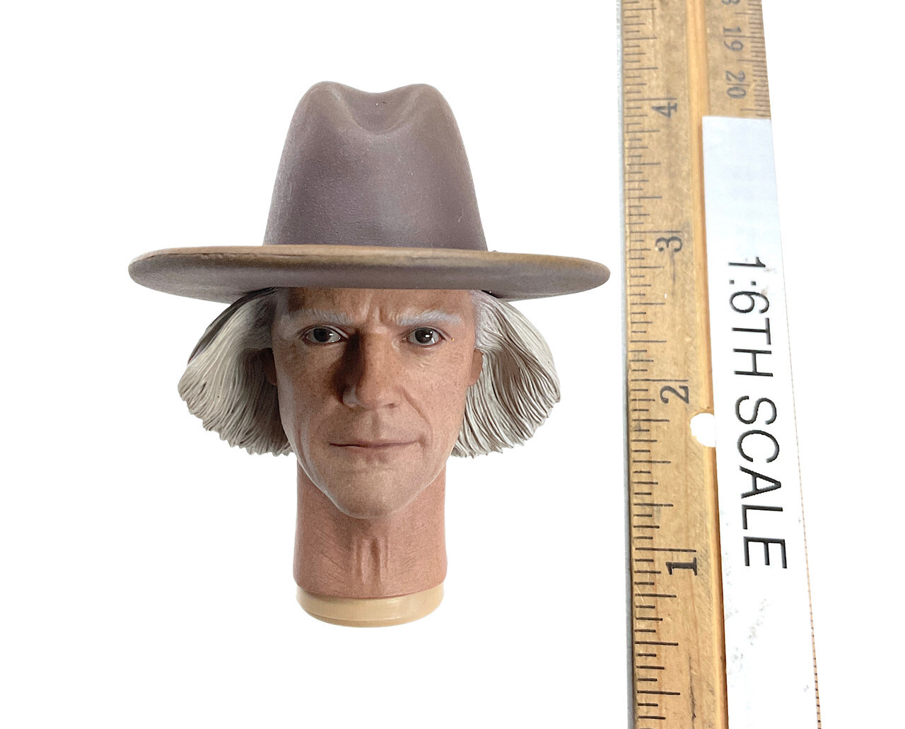 Hot Toys Back to the Future III Doc Brown Head w/ Hat 1/6th Scale ...