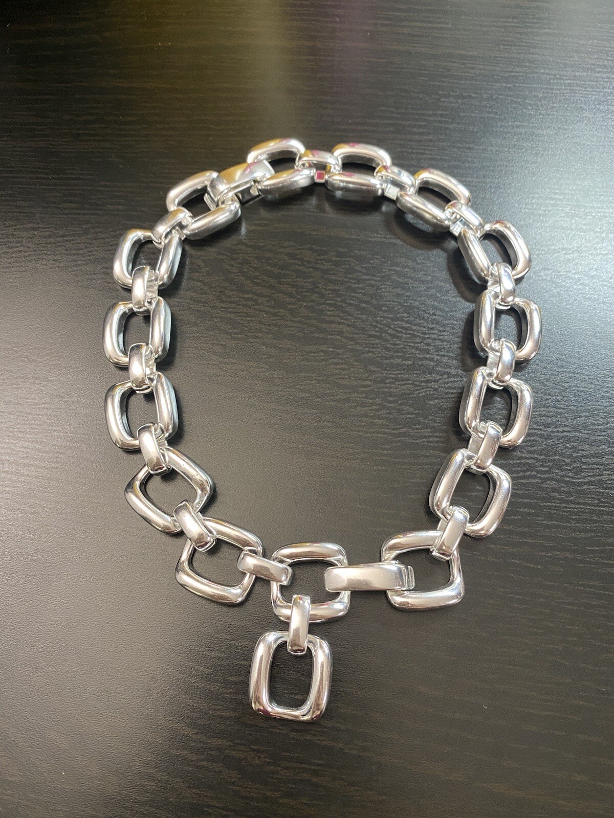 Silver chunky choker,Chunky necklace,Boho Thick Chain Link necklace For ...