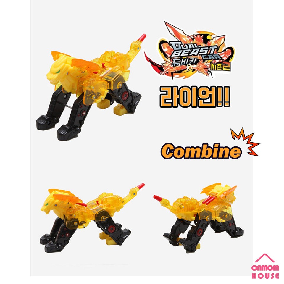 Dual Beast Car toy Season2 5 Styles Korean Magnetic Combined Robot Toy ...