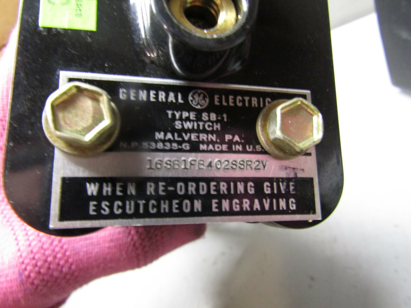 GE 16SB1FB402SSR2V Type SB-1 Switch | eBay