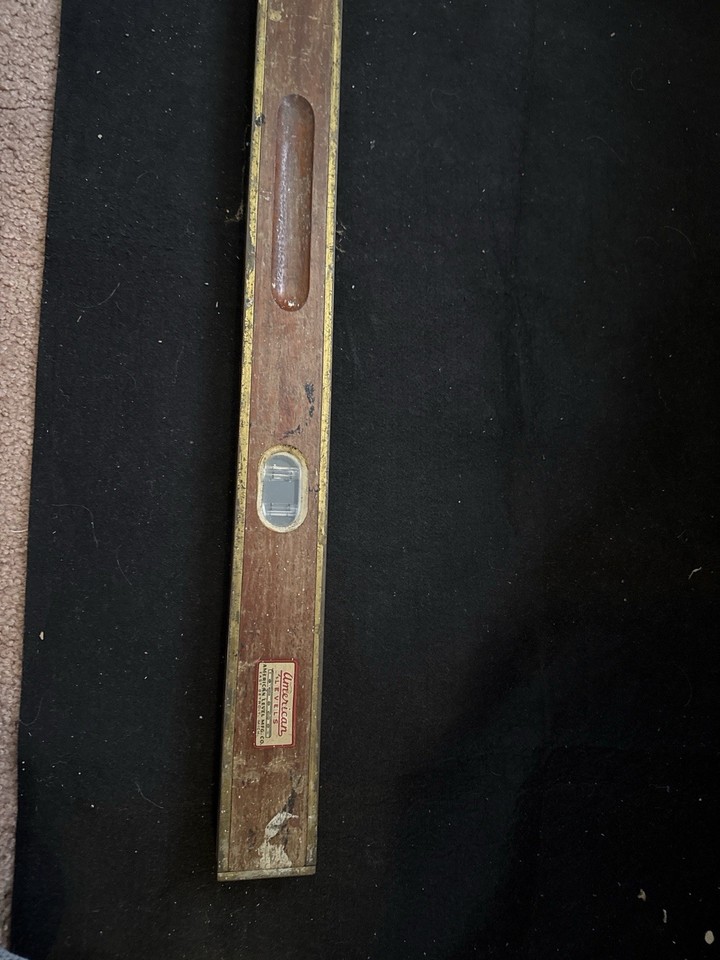 Antique American Level Brass Bound Wood Carpenter’s Level 4ft East ...