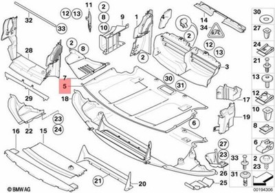 Genuine BMW E60 E60N E61 E61N Sedan Wagon Undercar Shield OEM ...