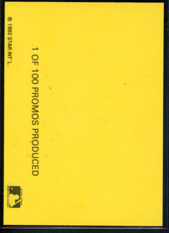 Cal Ripken Jr 1992 Star Nova Promo /100 Produced Rare | eBay