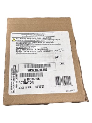 Genuine Whirlpool WPW10006355, W10006355 Actuator **SALE** | eBay