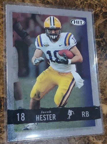 2008 SAGE HIT Silver Football #18 Jacob Hester LSU Tigers | eBay