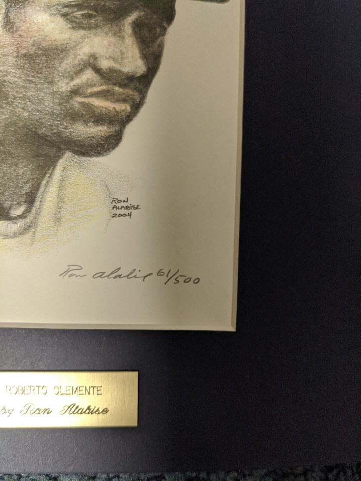 Rare Limited ROBERTO CLEMENTE Artist Proof Print Singed #500 Matted ...