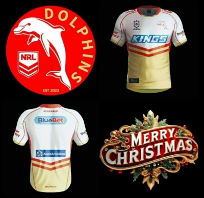 Redcliffe Dolphins 2024 NRL RUGBY LEAGUE Away Jersey Size LARGE BNWT | eBay