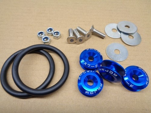 BUMPER QUICK RELEASE FRONT REAR BLUE ROUND FASTENER FENDER Kit NICE! | eBay