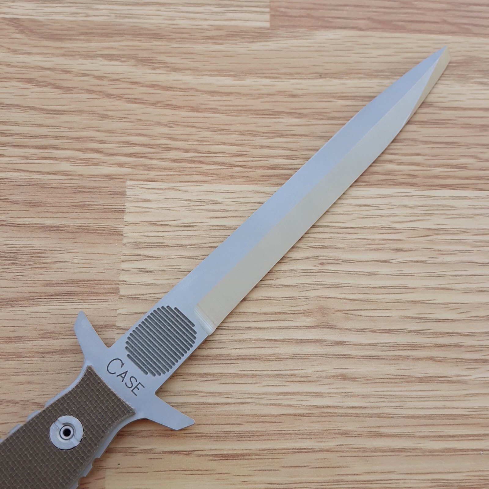 Case XX Besh Wedge Fixed Knife 6.5" Stainless Steel Blade Green Linen ...