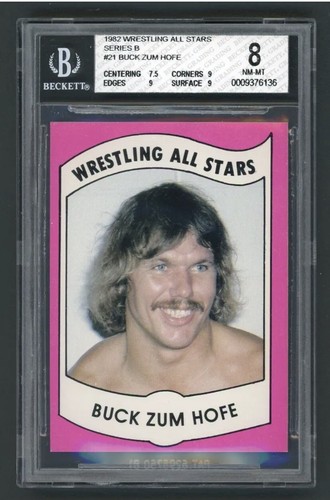 BUCK ZUMHOFE 1982 Wrestling All Stars B #21 BGS 8 NM-MT Pop 2 Card AWA ...