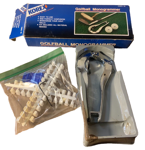 Korex Golf Ball Monogrammer Press Kit - Monogram Initals Stamper Set | eBay