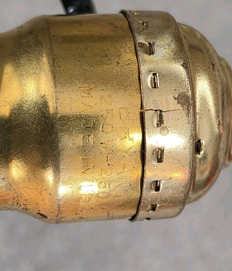 Vintage Lot of 10 Bryant Brass Fat Boy Paddle Switch Lamp Sockets NEW ...