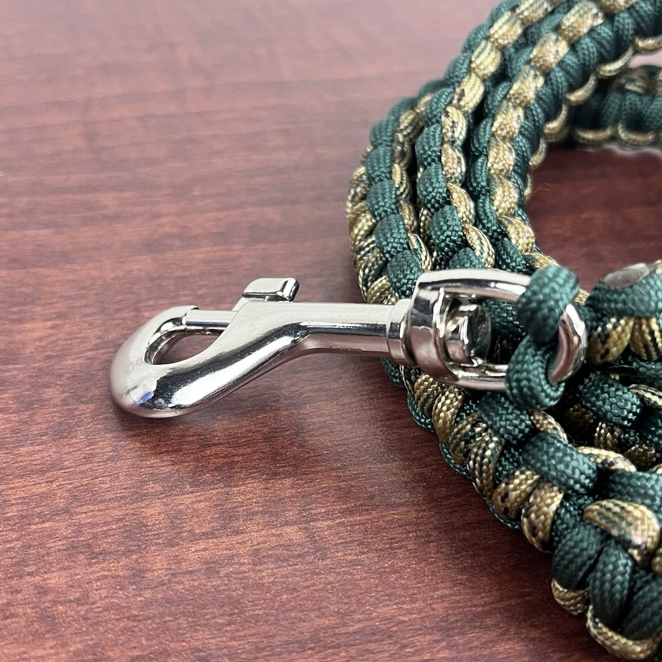 46” 550 Paracord HD Dog Leash Homemade HD Clip Single Cobra Braided ...