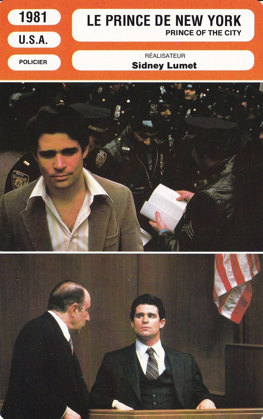 FICHE CINEMA : SIDNEY LUMET - PRINCE DE NEW YORK (LE) - 1981 | eBay