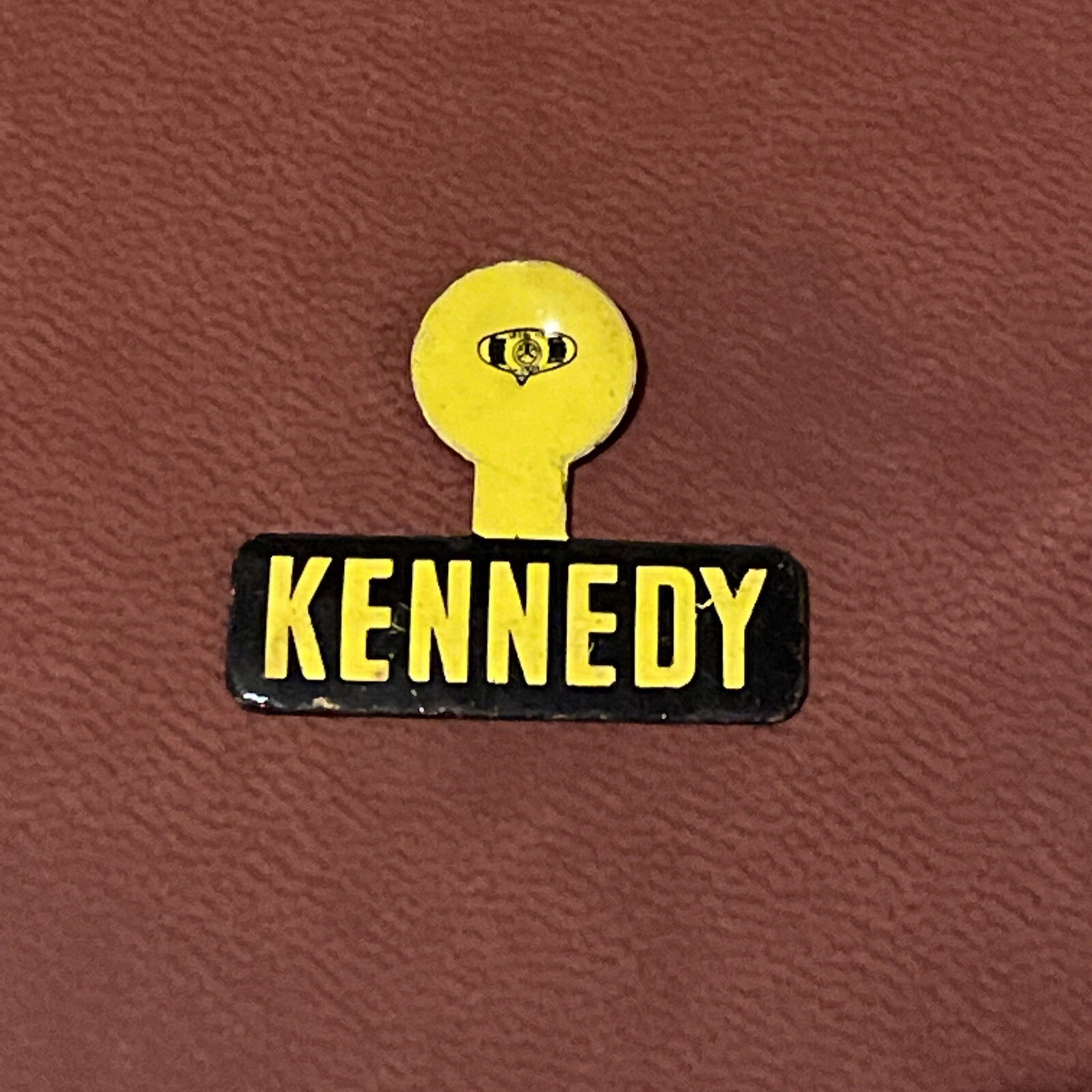 Original 1960's Yellow & Black JFK John F Kennedy Campaign Tin Fold ...